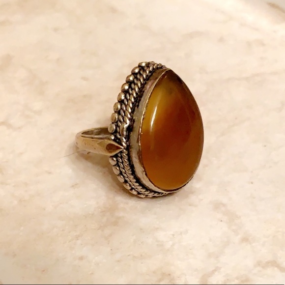 Club Monaco | Jewelry | Club Monaco Amber Stone Ring | Poshmark